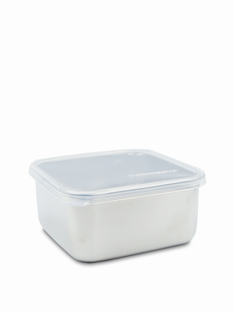 U-Konserve Square Container - Stainless Steel with Silicone Lid – The ...